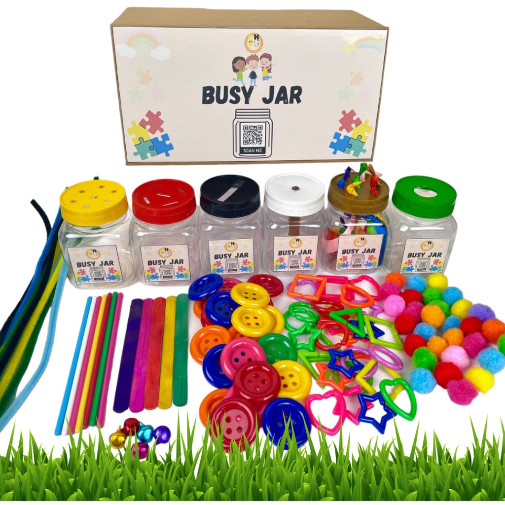 Jual Mainan Montessori Busy Jar Mainan Edukasi Fine Motoric Play Mainan ...