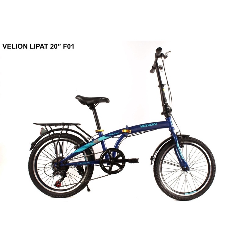 Jual Sepeda Lipat Folding Bike 20 Velion 7 Speed + Boncengan + Spakbor ...