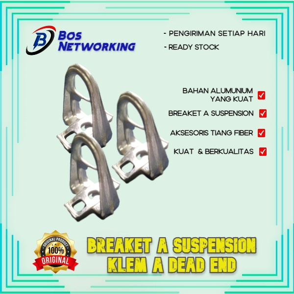 Jual Breaket A Suspention Klem Aksesoris Tiang Fiber Dead End | Shopee Indonesia
