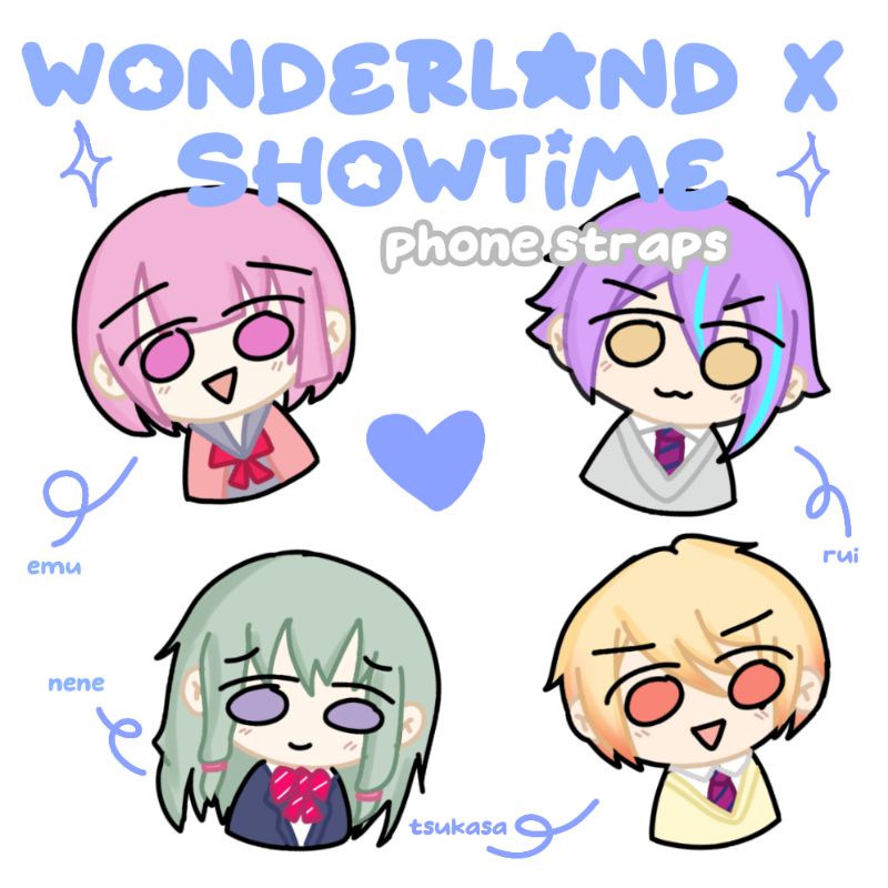 Jual wonderland x showtime phone straps (rui,nene,emu,tsukasa ...
