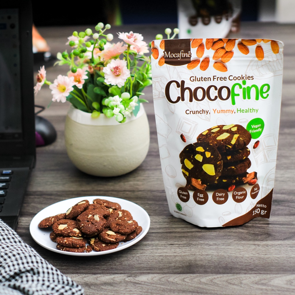 Jual MOCAFINE Vegan Gluten Free Cookies Chocofine by Rumah Mocaf - Egg ...