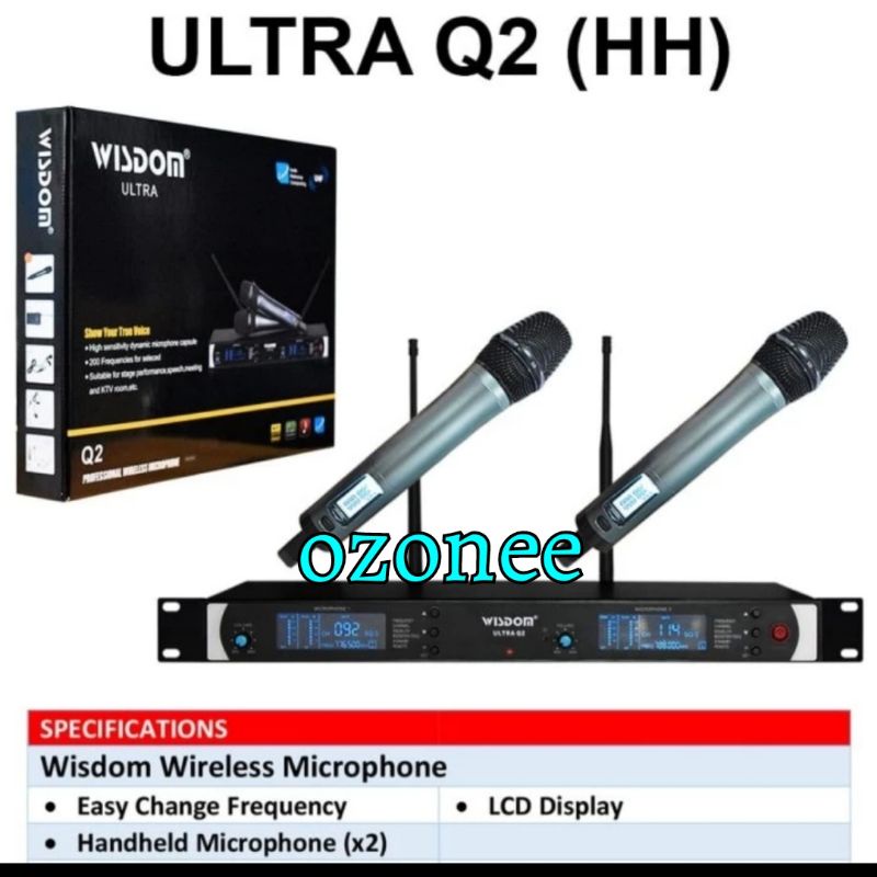 Jual MIC WIRELESS WISDOM Q2 UHF BISA GANTI FREKUENSI ORIGINAL | Shopee Indonesia