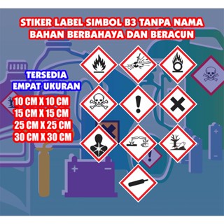 Jual Sticker Label Simbol B3 Stiker Bahan Berbahaya Tanpa Nama | Shopee ...