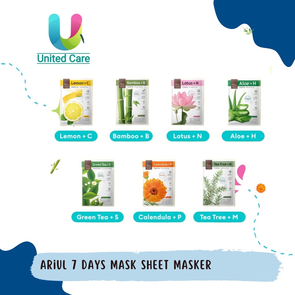 Jual Ariul 7 Days Mask Sheet 20gr / ARIUL 7 Days Mask Sheet / Masker ...