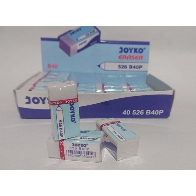 Jual Joyko Eraser 526-B40P harga Per Box Isi 40 Pcs Penghapus Putih Kecil Ori | Shopee Indonesia