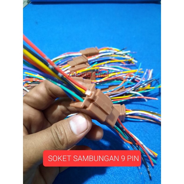 Jual SOKET KONEKTOR KABEL 9 PIN / SOCKET SAMBUNGAN KABEL BODY MOTOR ...