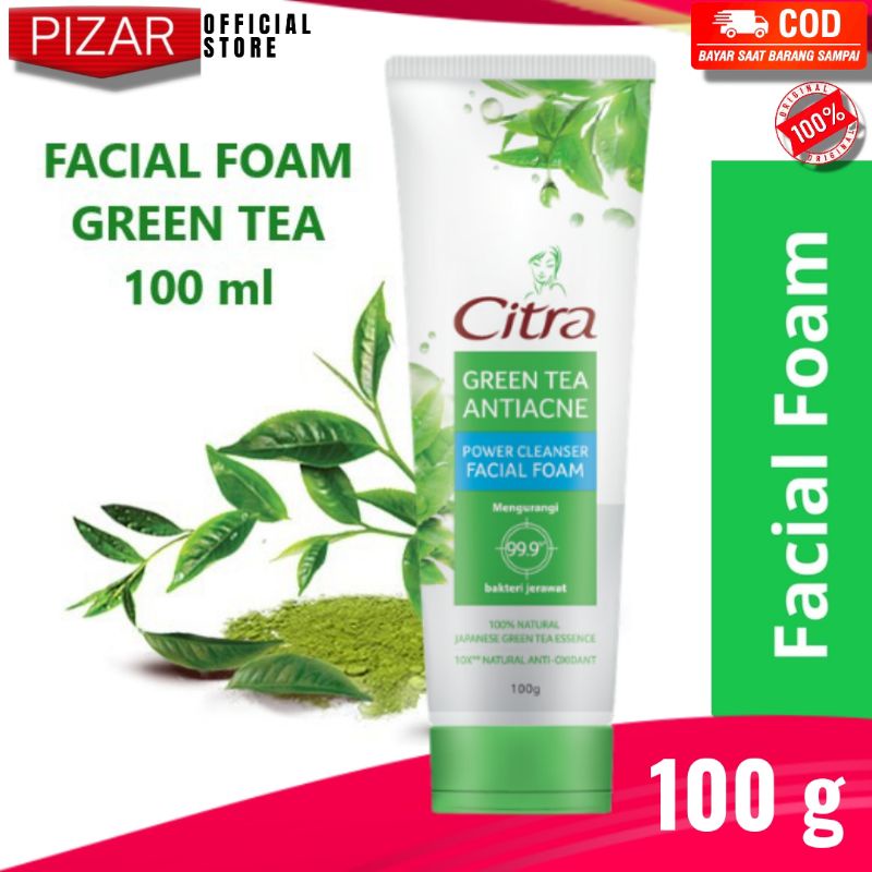 Jual CITRA FACIAL FOAM GREEN TEA ANTI ACNE 100g | Shopee Indonesia