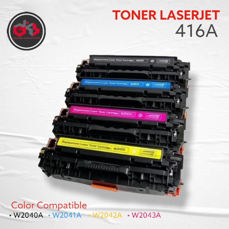 Jual Toner 416a w2040a w2041a w2042a w2043a compatible HP Lj m454 m479 ...