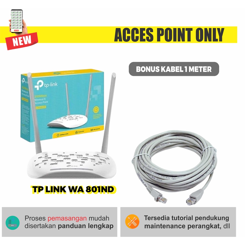 Jual Access Point ONLY - Siap Pakai Full Setting TP LINK WA801ND ...
