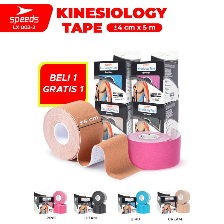 Jual SPEEDS Kanesio Tape / Tapping / Kinesiology Tape 4cm x 5m Pelindung Otot Sport Tape ...