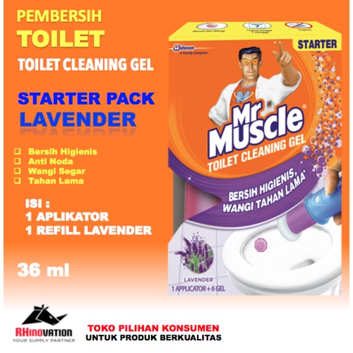 Jual Mr. Muscle Toilet Cleaning Gel Starter Pack Lavender 36mL | Shopee ...