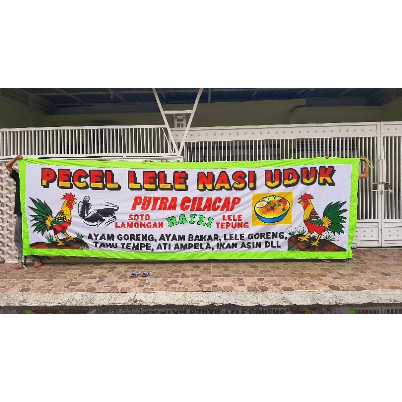 Jual spanduk pecel lele spanduk sari laut spanduk bakso spanduk kain ...