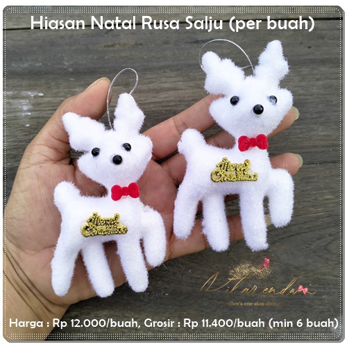 Jual NATL-335 : Hiasan Natal Rusa Salju (per buah) | Shopee Indonesia