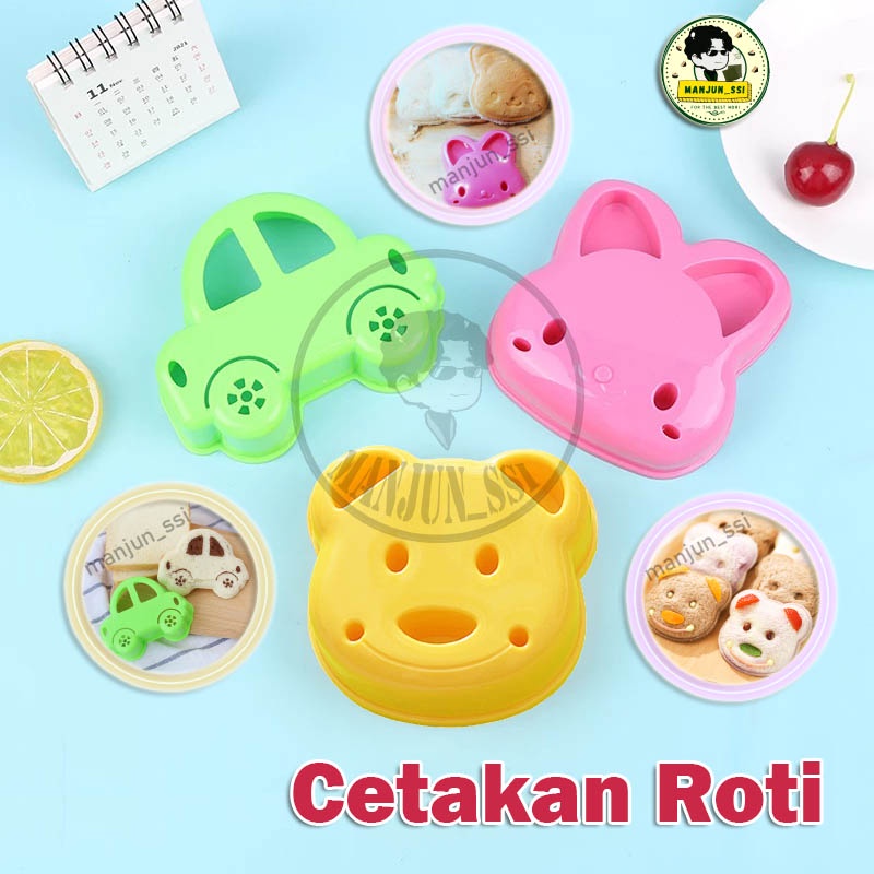 Jual Cetakan Roti Tawar Nasi Bento Sandwich Mold Karakter Beruang ...