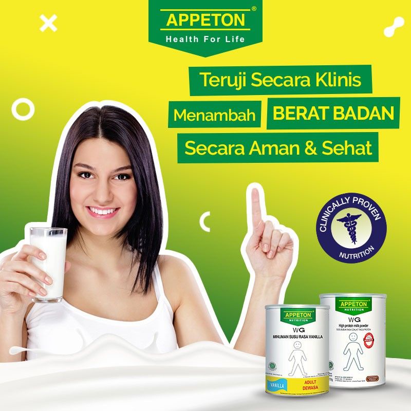 Jual Termurah 100% ORIGINAL Appeton Weight Gain Susu Untuk Gemuk Rasa ...