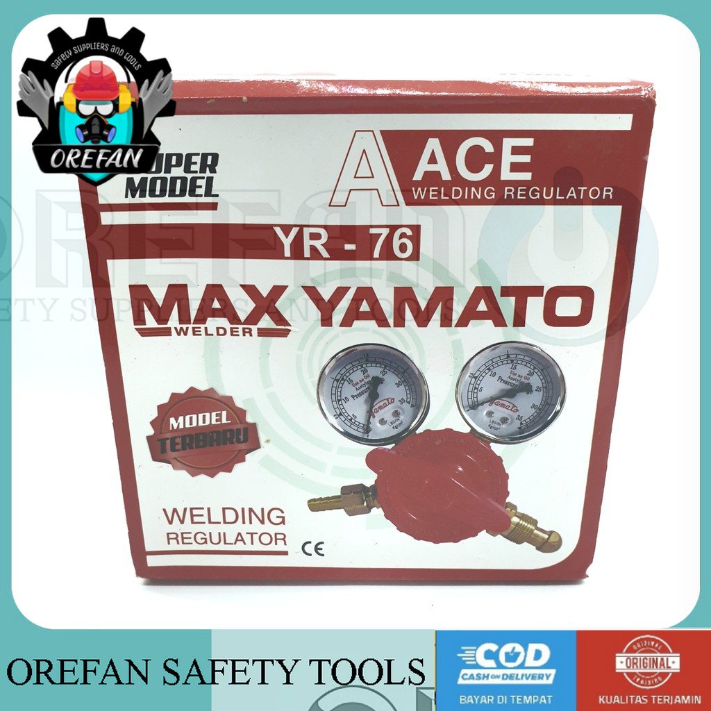 Jual Regulator Las Acetylene Max Yamato Tabung Gas Acetilen Welding | Shopee Indonesia
