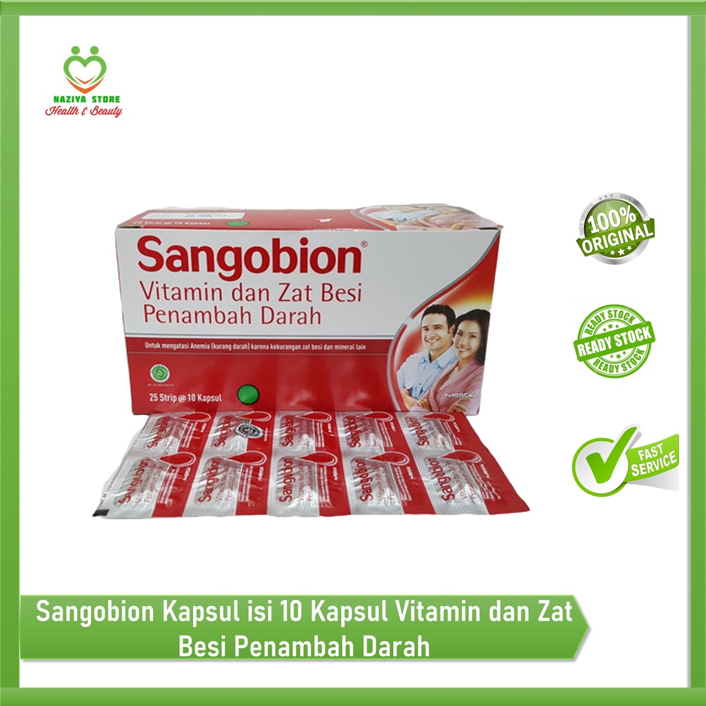 Jual SANGOBION KAPSUL Suplemen Zat Besi/Penambah Darah/Anemia ...