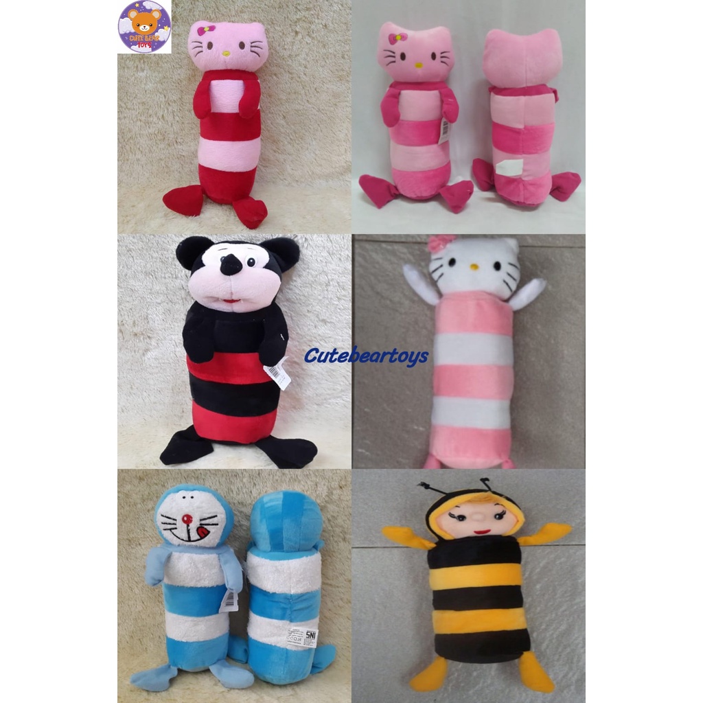 Jual CBT Boneka Guling Belang SS Mini Guling Karakter Emon,Mickey,Kitty ...
