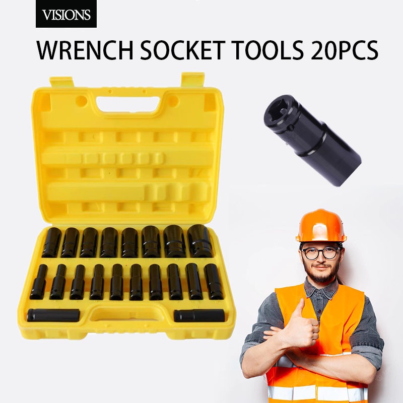 Jual Visions Mata Socket Extention Impact Socket 10 pcs 1/2 Inch ...