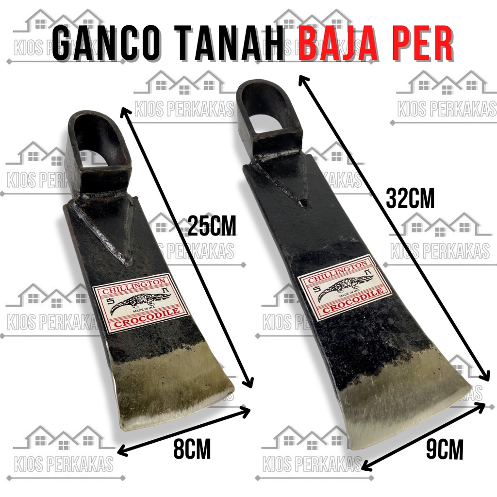 Jual Ganco Tanah Per/Pir Baja Asli Crocodile - Alat Cangkul Kecil/Mini ...