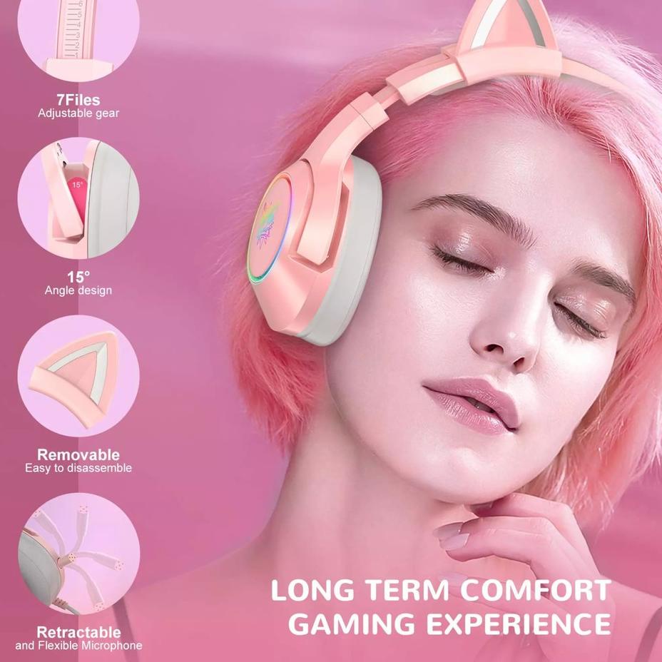 Jual Tren Terbaru Original Onikuma K9 Rgb Baru Warna Pink Telinga ...