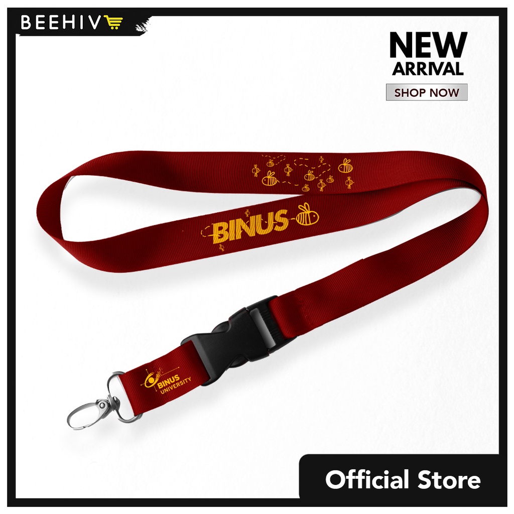Jual Beehive Binus - Lanyard Bina Nusantara - Merah | Shopee Indonesia