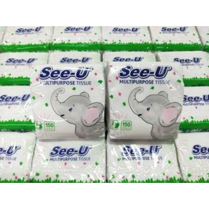 Jual Tisu SEE U Multipurpose Gajah Per Pack Kotak / Tissue Pop Up Gajah ...