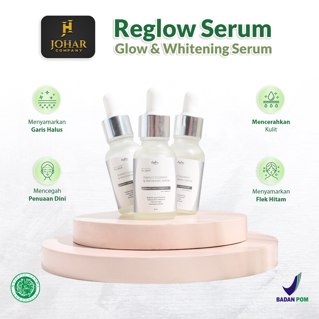 Jual Skincare Serum Reglow Perfect Glowing And Whitening Brightening ...