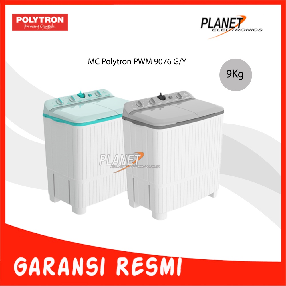 Jual Mesin Cuci 2 Tabung 9kg Polytron PWM 9076 G/Y | Shopee Indonesia