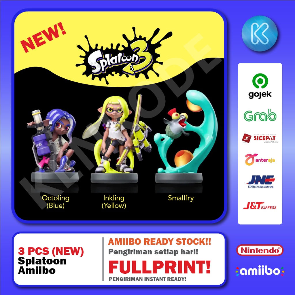 Jual Amiibo Splatoon 3 Octoling Blue Inkling Smallfry Complete 3pcs (Clone) | Shopee Indonesia