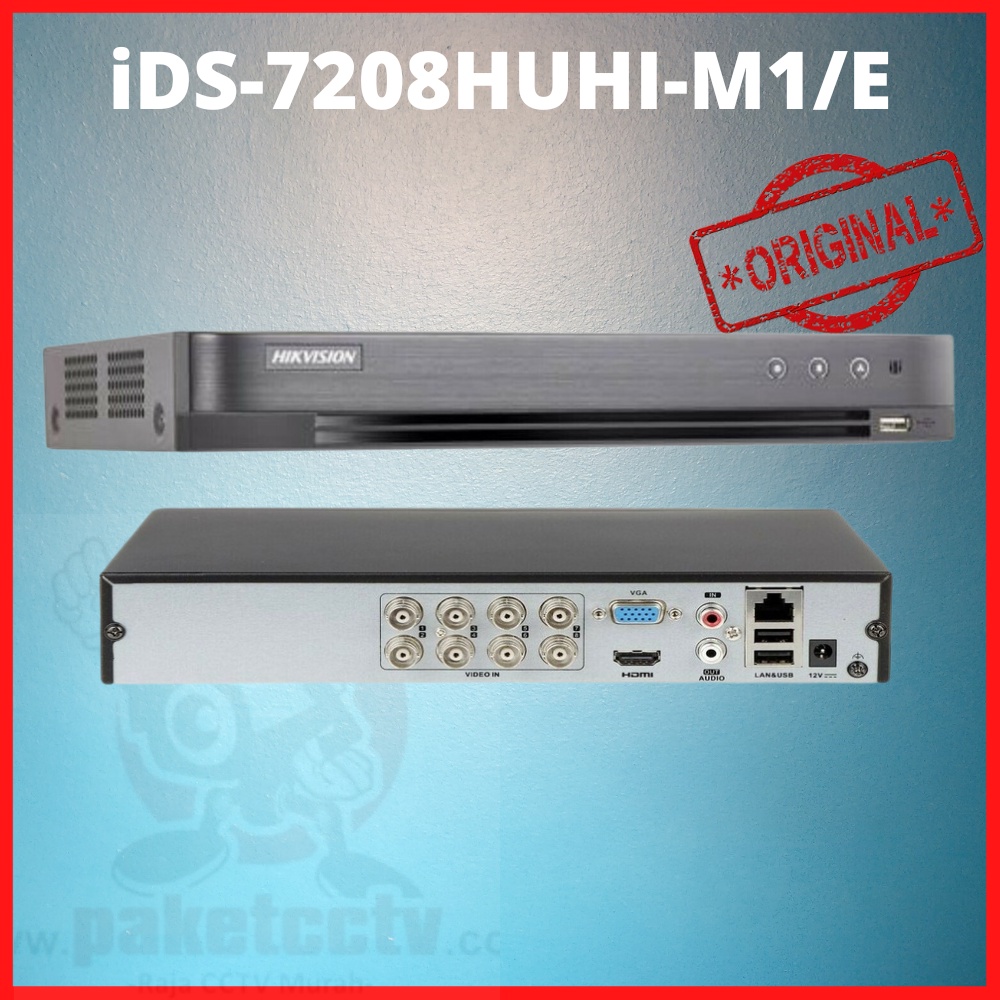 Jual Hikvision DVR 8CH Acusense iDS-7208HUHI-M1/E DVR 8 Channel Support ...