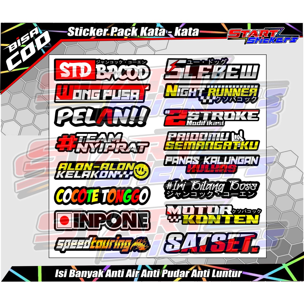 Jual STIKER PACK RACING / STIKER HOLOGRAM / STIKER VARIAIS MOTOR ...
