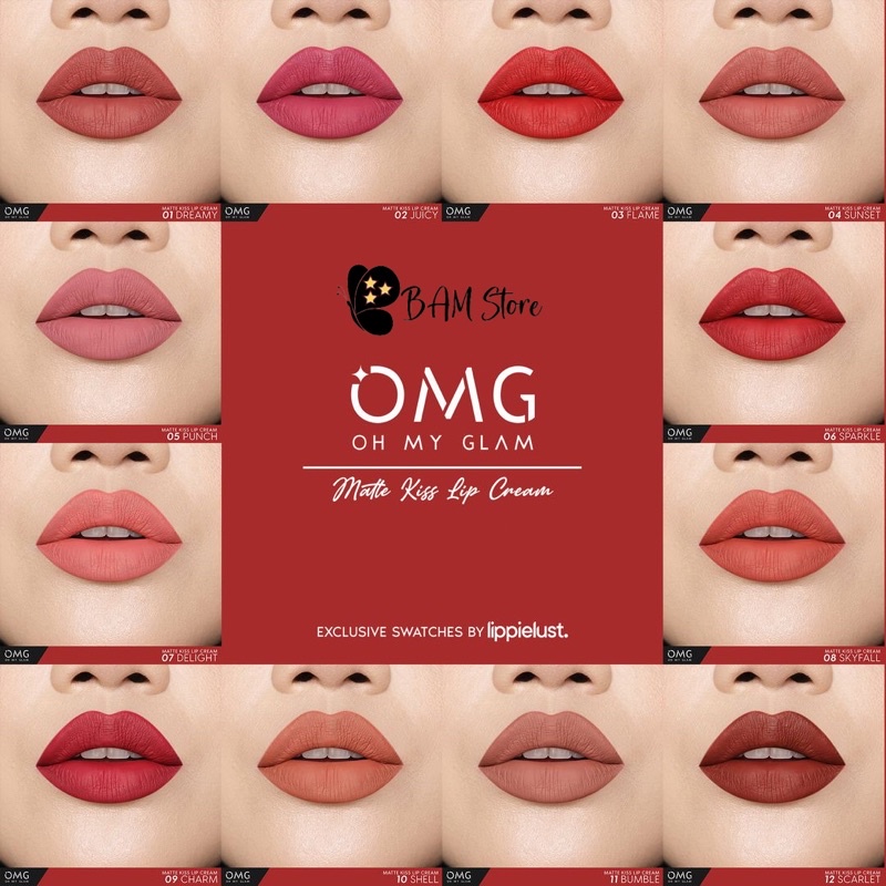 Jual OMG Lip Cream Oh My Glam Lipcream Lipstik Cair - OMG Coffee Edition Lip Cream Tahan Lama ...