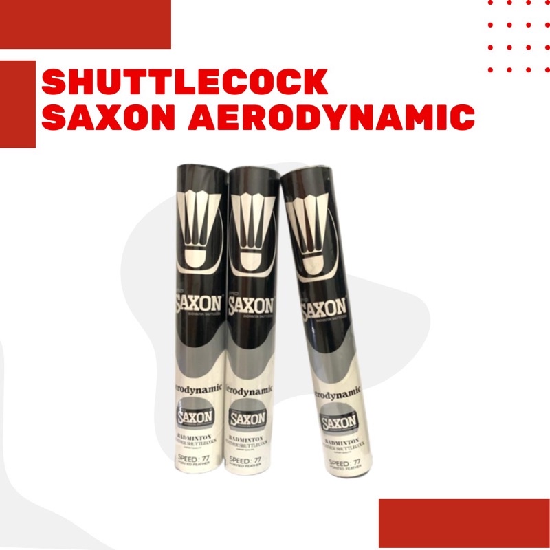 Jual SHUTTLECOCK SAXON AERODYNAMIC SHUTTLECOCK SAXON PRO HITAM COCK ...