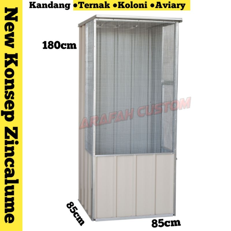 Jual Sangkar Kandang Ternak Umbaran koloni Aviary Zincalume Burung ...