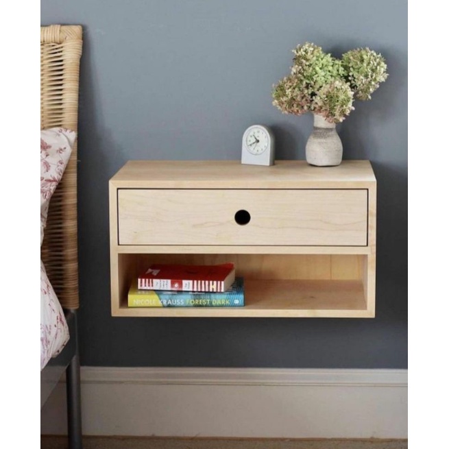 Jual rak laci gantung bahan full kayu ukuran 40cm x 25cm x20cm | Shopee ...