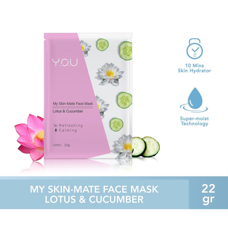 Jual YOU My Skin - Mate Face Mask 22g | Sheet Masker Y.O.U makeups Skin ...
