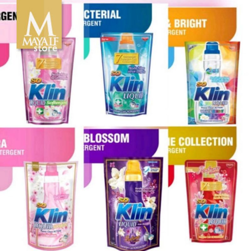 Jual SO KLIN liquid detergent 750ml/ SO KLIN pewangi 900ml/ SO KLIN ...
