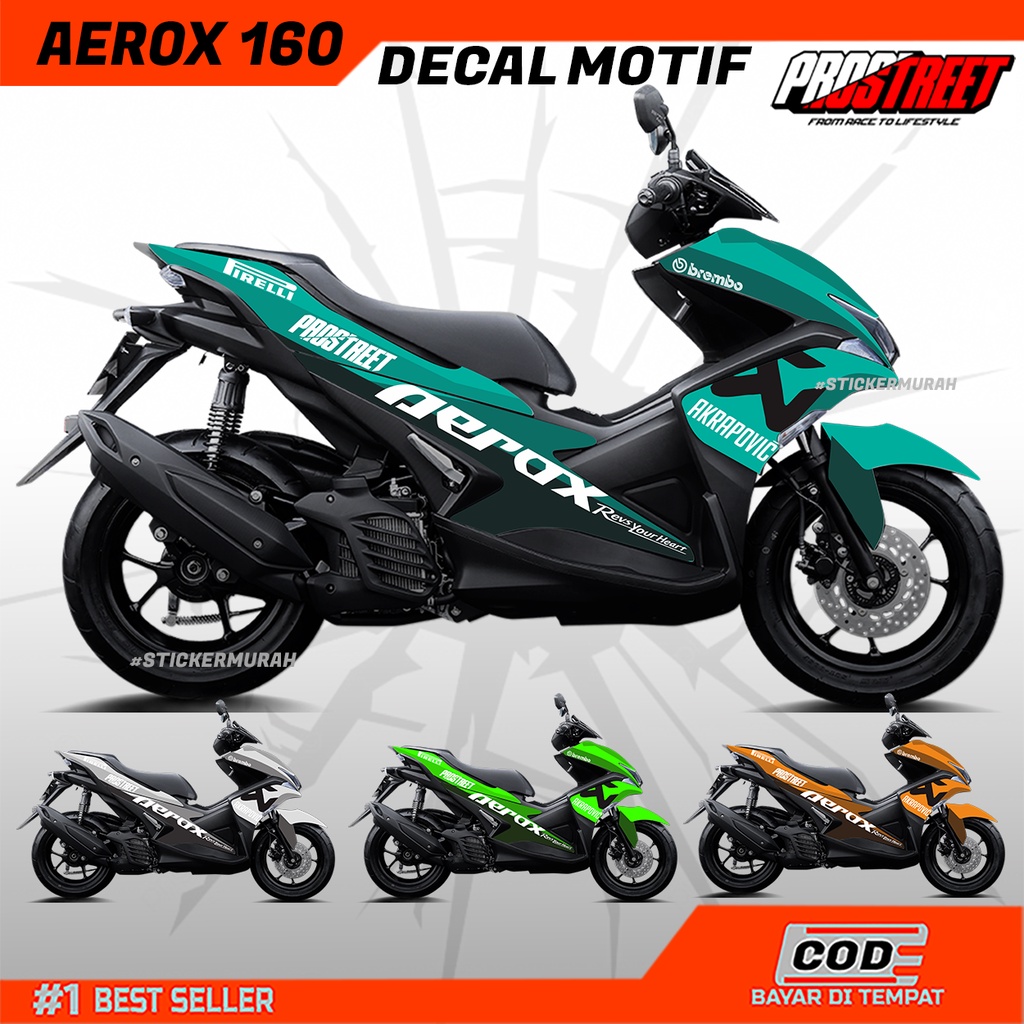 Jual PROSTREET DECAL MOTOR AEROX 160 DECAL MOTOR MOTIF PROSTREET ...