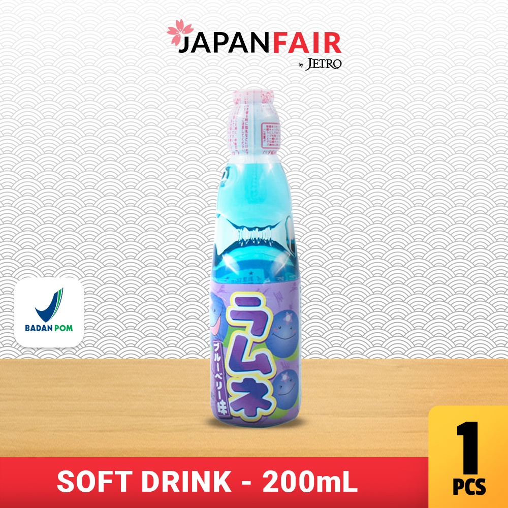 Jual Soft Drink Soda Impor Jepang HATA RAMUNE Blueberry 200 ml ...