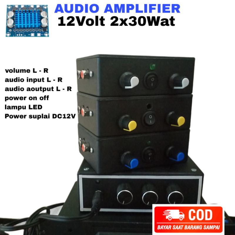 Jual (COD) POWER AMPLIFIER 12 VOLT 30W+30W STEREO 2 CHANEL TPA3110 ...