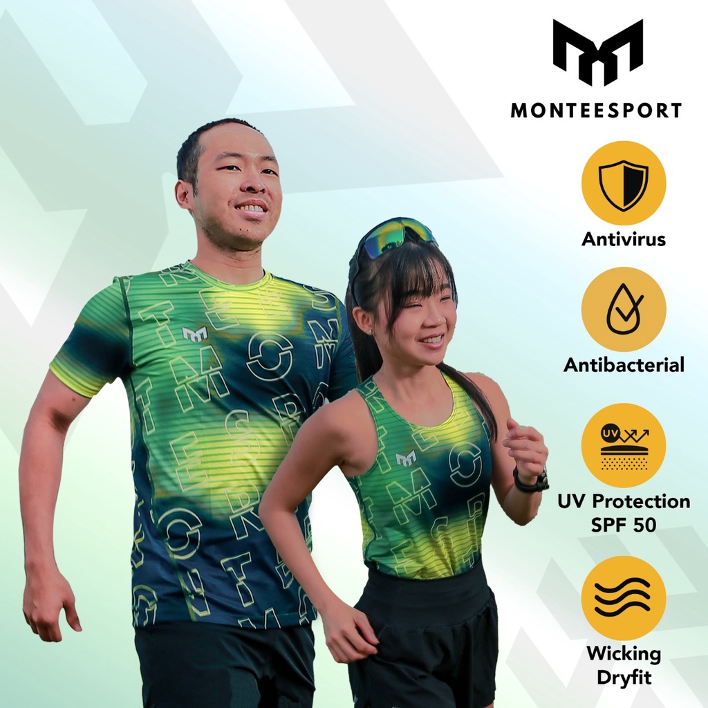 Jual Running Jersey - Montee Sport - Citilite Series - Jade - Jogging ...