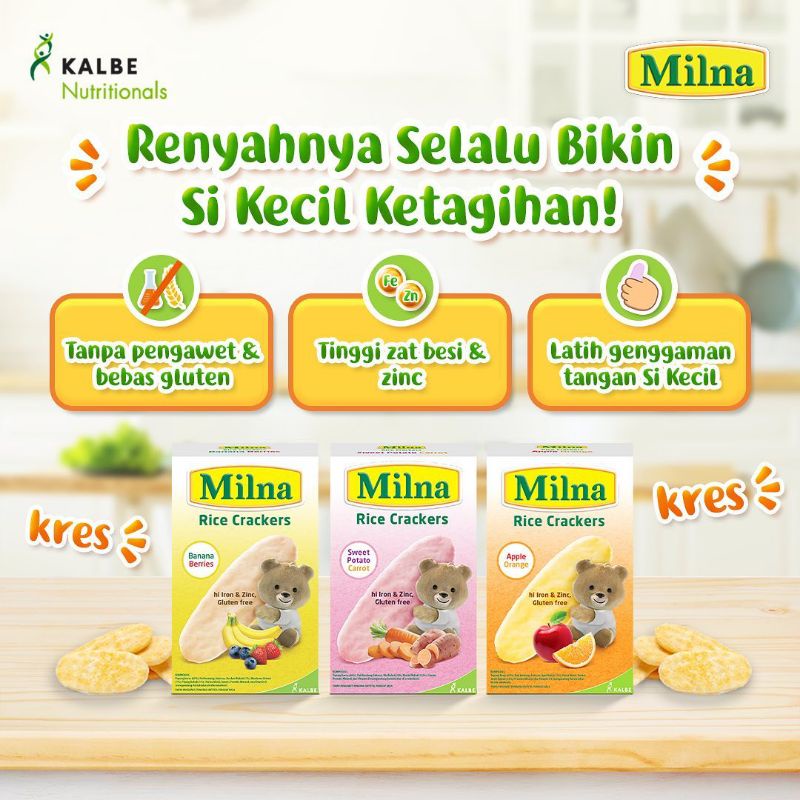 Jual Milna Rice Crackers Snack Bayi 20gr | Shopee Indonesia