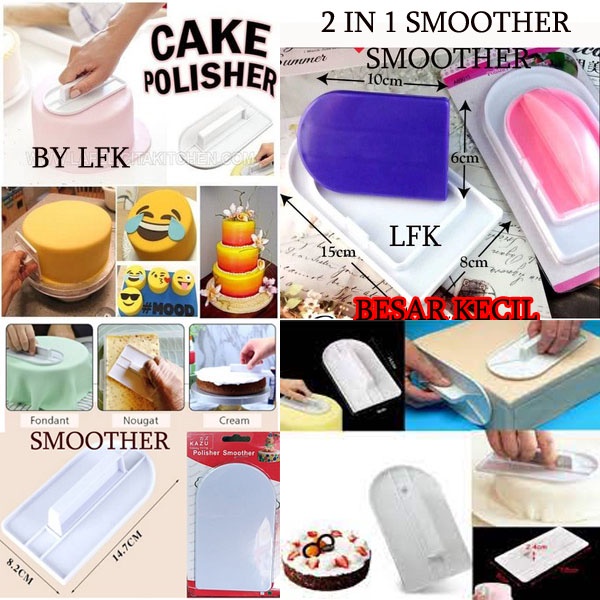 Jual IMPORT PREMIUM 2in1 SMOOTHER ICING FONDANT PENGHALUS COVER ALAT ...