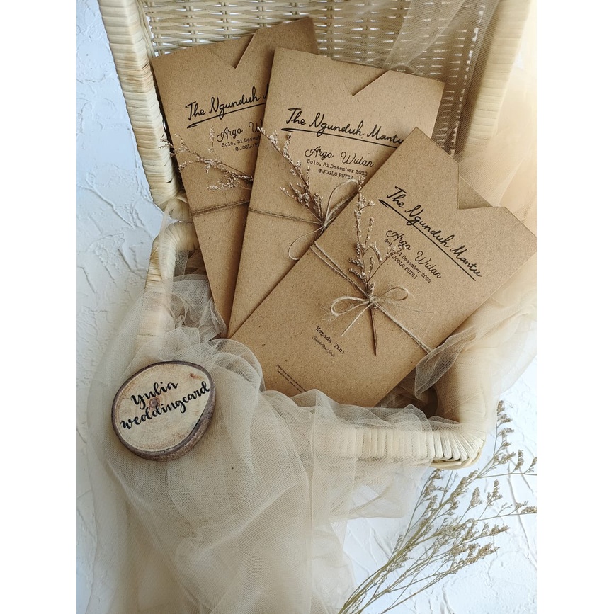 Jual Undangan Rustik Bunga Kering | Shopee Indonesia