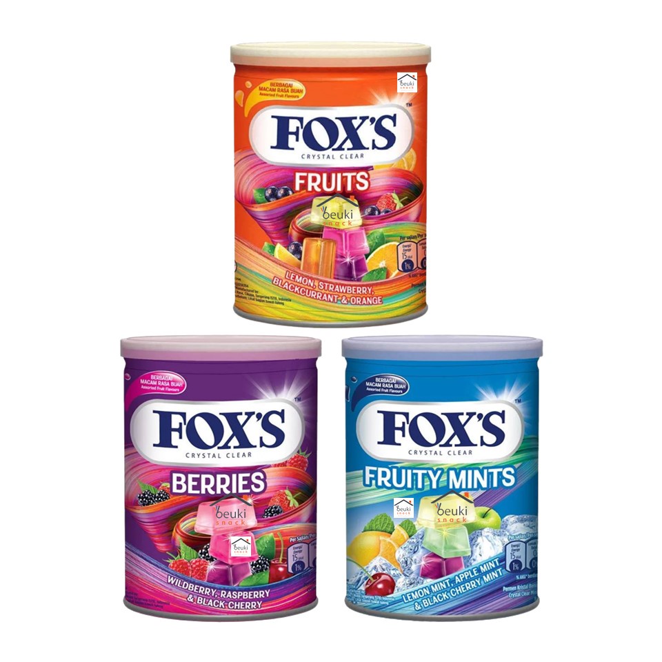 Jual Fox's Crystal Clear Permen Kemasan Kaleng Berbagai Varian Pilih ...