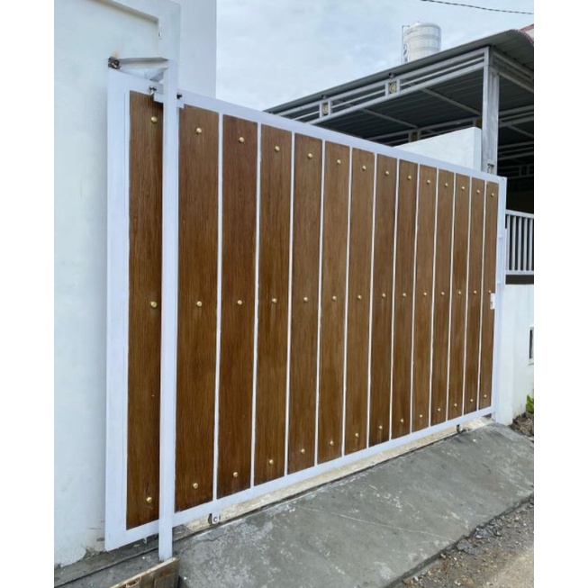 Jual pagar dorong GRC rangka besi hollow galvanis | Shopee Indonesia