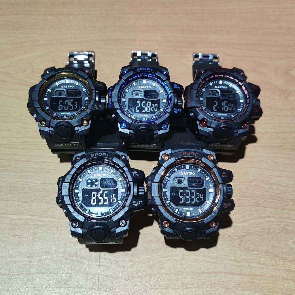 Jual AIO SHOP - GSL-04 Jam Tangan Pria Digital Gastro Sport LED Strap ...