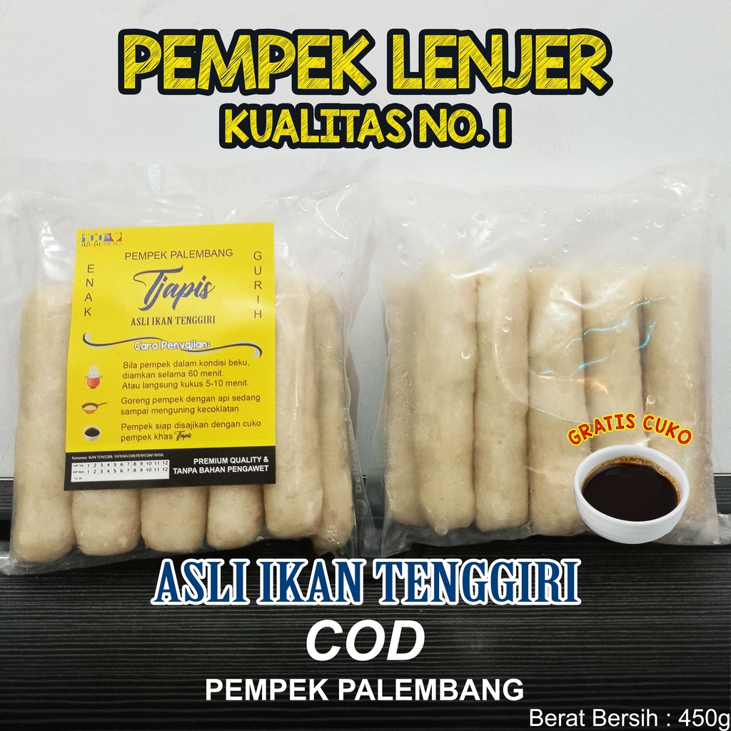 Jual PEMPEK EMPEK EMPEK PALEMBANG LENJER IKAN TENGGIRI FROZEN FOOD MPEK ...