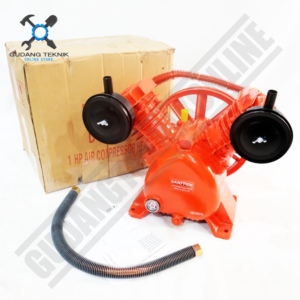 Jual Kepala Kompresor 1HP DV2065 MATRIX / Bare Air Head Compressor 1 HP ...
